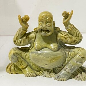Laughing Buddha Statue, 12 CM Chinese Buddha Figure, Budai Monk Buddha ...
