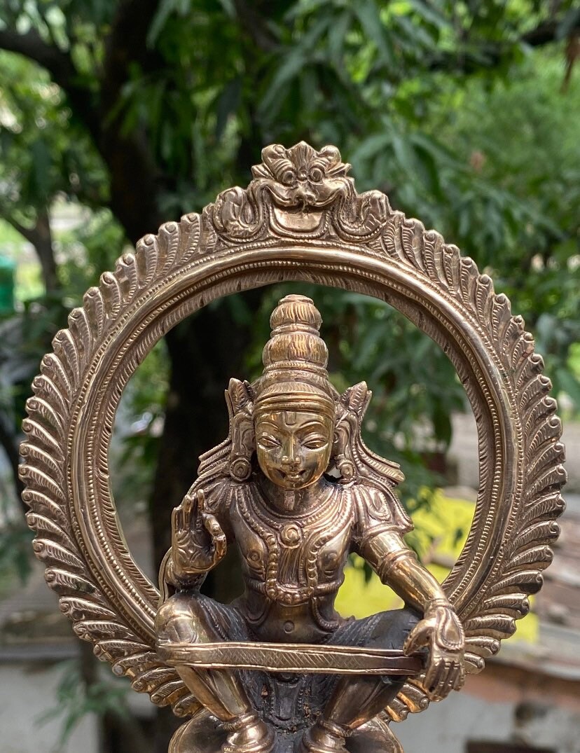 Ayyappa, Lord Ayyappa Statue 17 Cm, Ayyappanpanchloha Sculpture, South ...