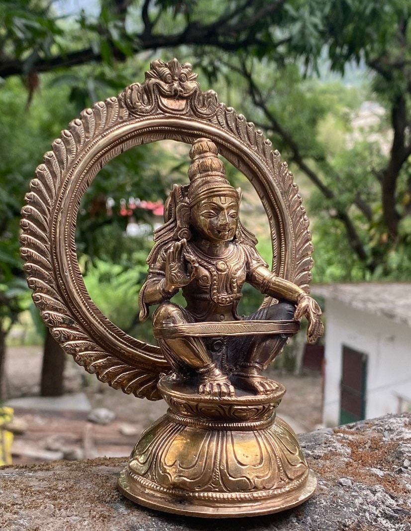 Ayyappa, Lord Ayyappa Statue 17 Cm, Ayyappanpanchloha Sculpture, South ...