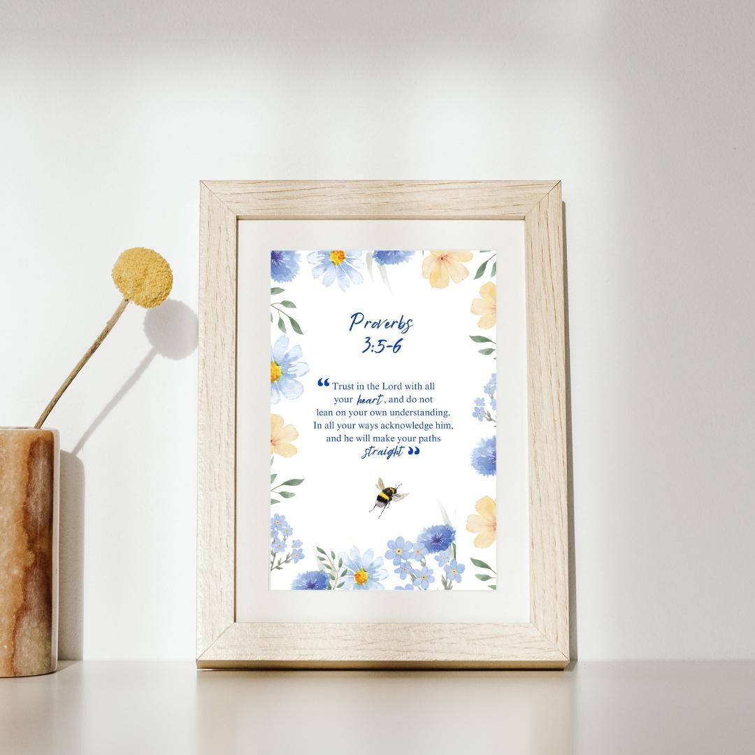 Proverbs 3 Verse 5-6 Wall Art - Etsy