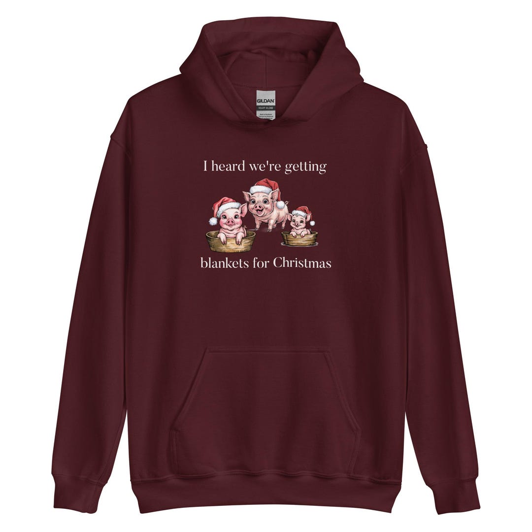 Funny Christmas Jumper, Pigs in Blankets Shirt, Christmas Hoodie ...