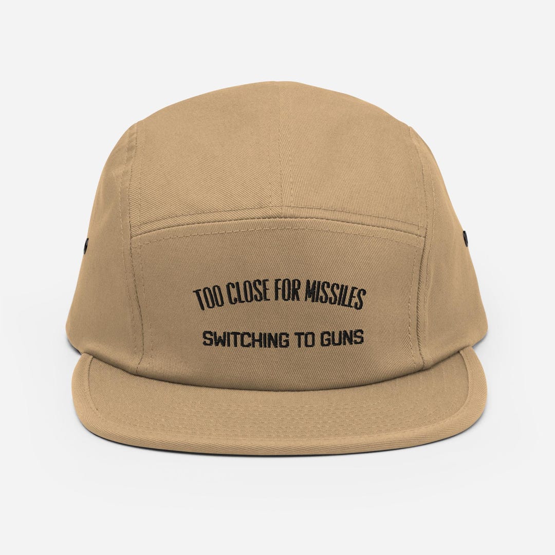Too Close for Missiles Embroidered Hat, Trendy Top Gun Cap, Modern ...