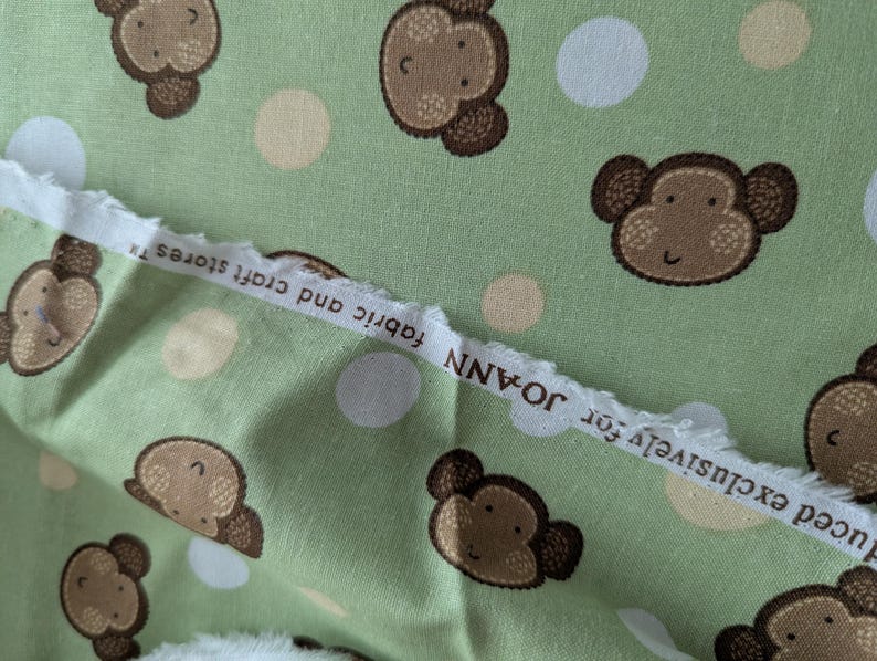 3 1/2 Yards Laughing Monkey Cotton Fabric - Etsy