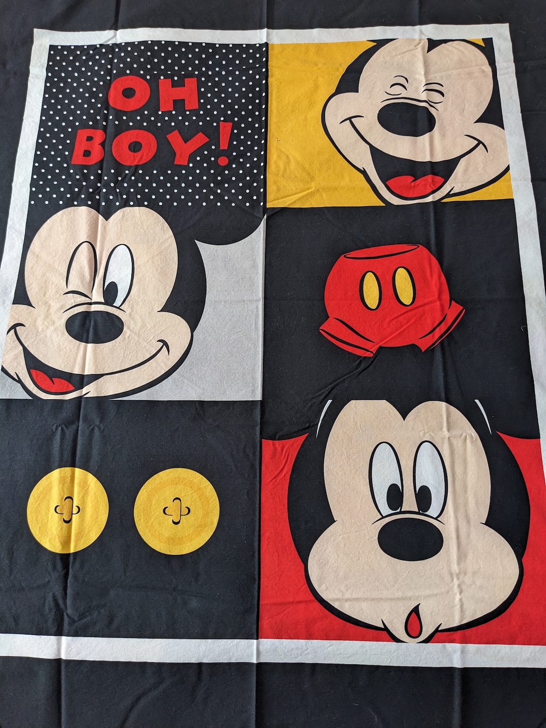 Mickey Mouse Panel Quilt Bundle Includes 1 1/2 Yards Coordinating ...