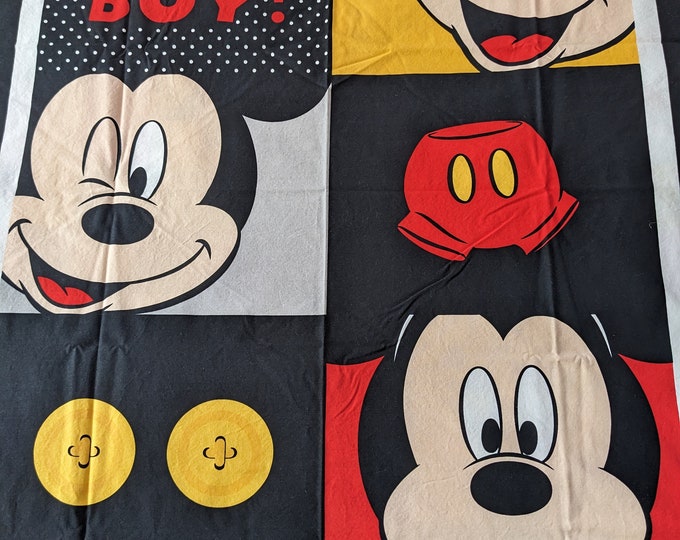 Mickey Mouse Panel Quilt Bundle Includes 1 1/2 Yards Coordinating ...