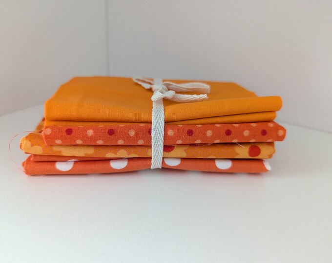 Orange Fat Quarter Fabric Bundle, Includes 4 Fat Quarters - Etsy