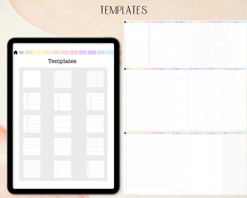 Pastel Digital Notebook Goodnotes Notebook With Tabs Goodnotes Notebook ...