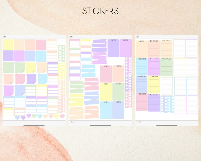 Pastel Digital Notebook Goodnotes Notebook With Tabs - Etsy
