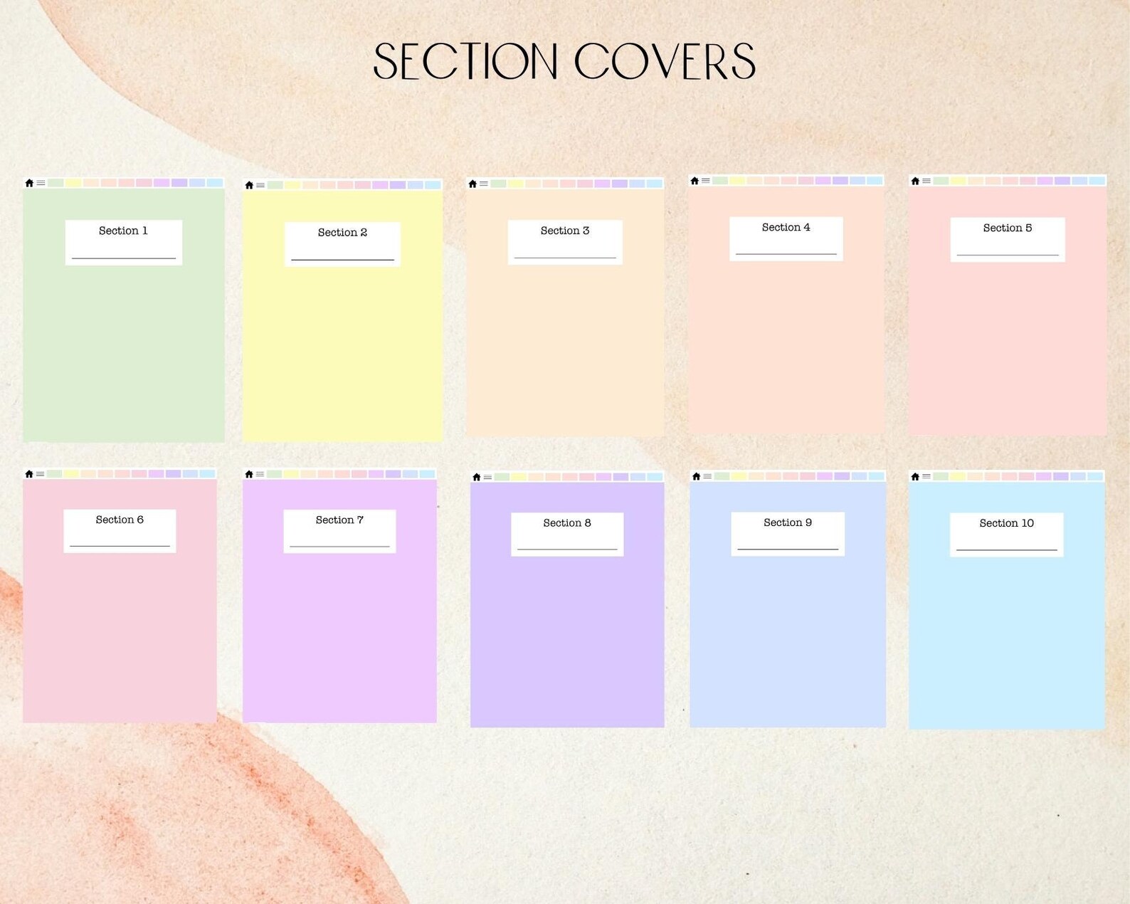 Pastel Digital Notebook Goodnotes Notebook With Tabs Goodnotes Notebook ...