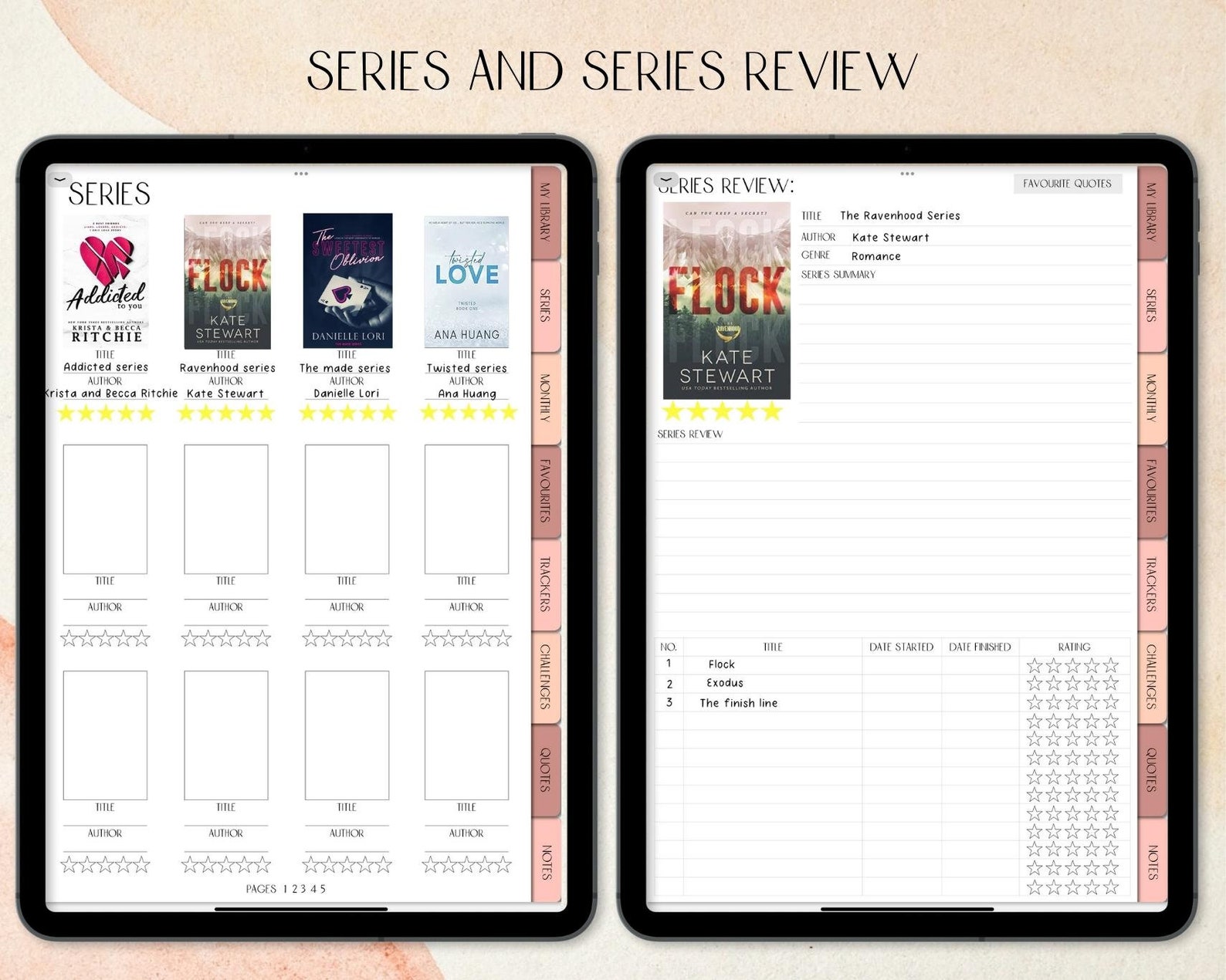 Digital Reading Journal Reading Log Reading Tracker Book - Etsy