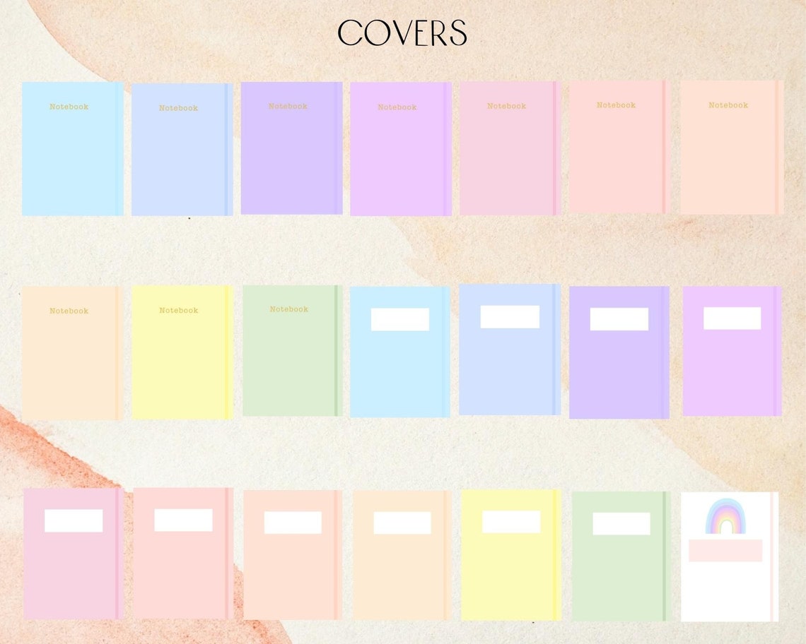Pastel Digital Notebook Goodnotes Notebook With Tabs - Etsy