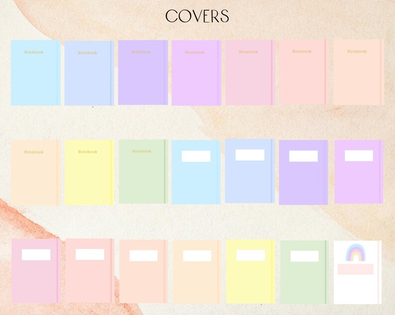 Pastel Digital Notebook Goodnotes Notebook With Tabs Goodnotes Notebook ...