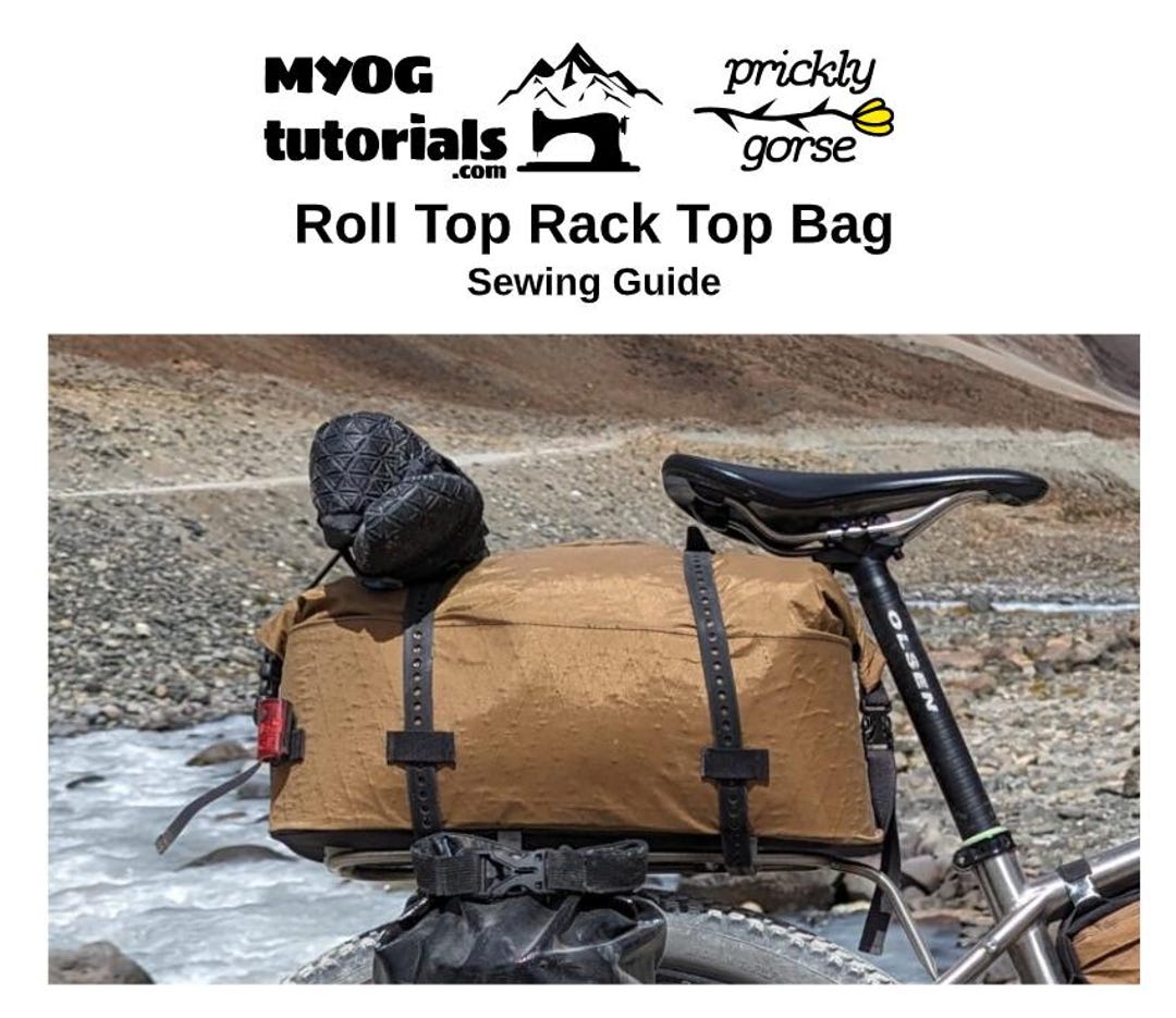 Roll Top Rack Top Bag PDF Sewing Guide Pattern Instructions. MYOG, DIY ...