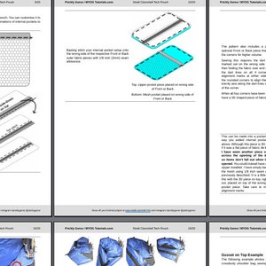 Clamshell EDC Tech Pouch Sewing Guide Pattern Instructions. Onebag ...