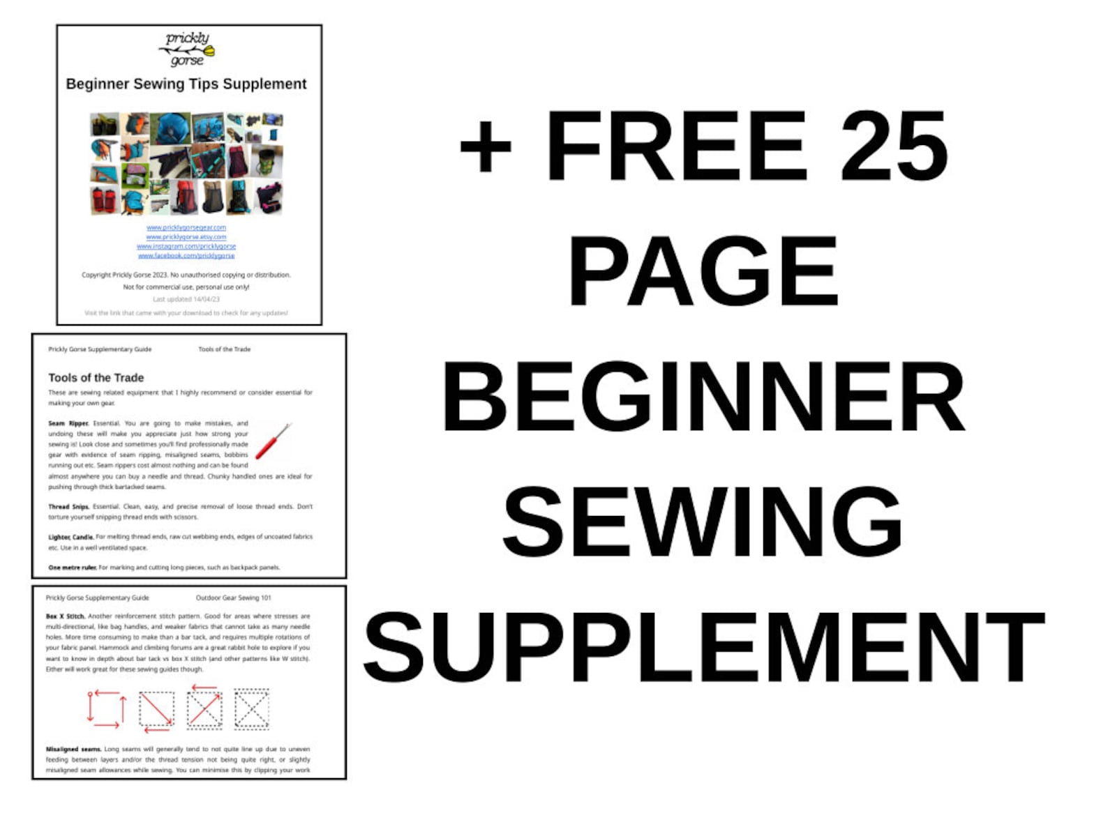50L Ultralight Framed Backpack PDF Sewing Guide Pattern Instructions ...