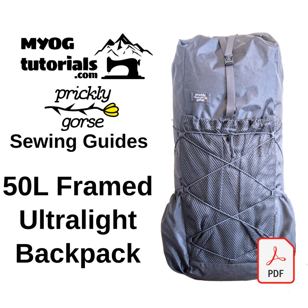 50L Ultralight Framed Backpack PDF Sewing Guide Pattern Instructions ...