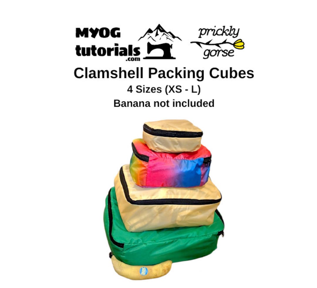 Clamshell Zip Packing Cubes Sewing Guide Pattern Instructions. 4 Sizes ...