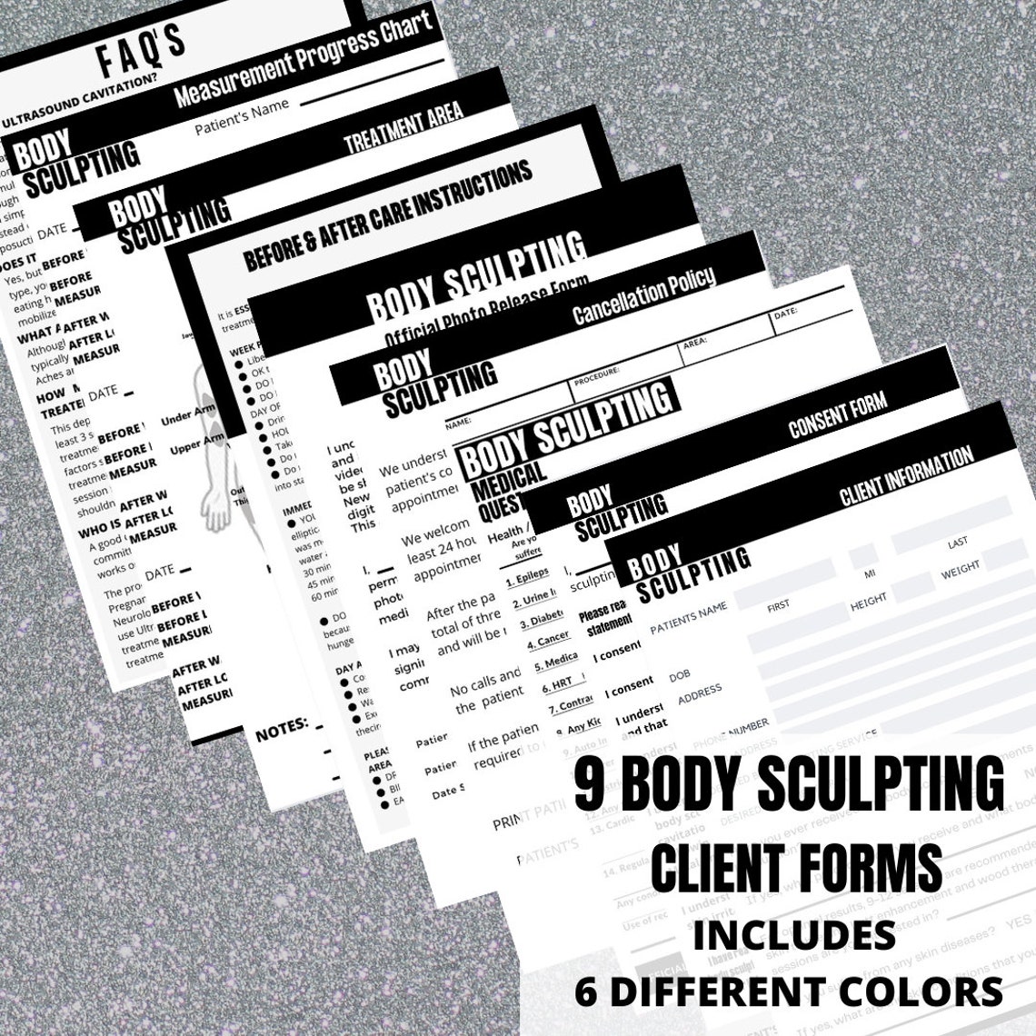 Body Sculpting Client Forms - Etsy