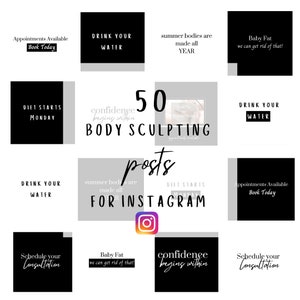 50 Body Sculpting Posts for Instagram & Social Media - Etsy