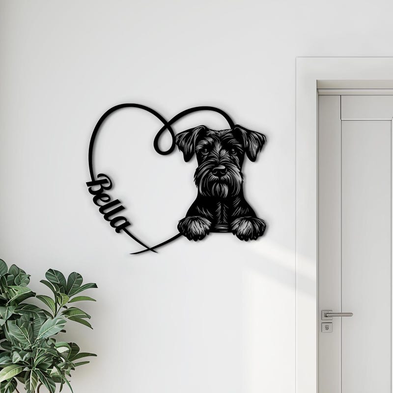 Schnauzer Wall Head - Etsy UK