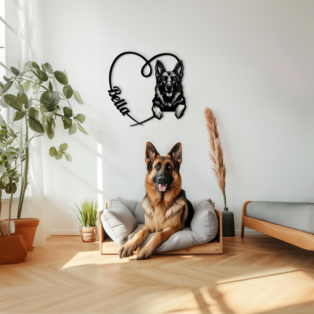 Personalized German Shepherd Wooden Wall Art: Dog Lover Gift - Etsy