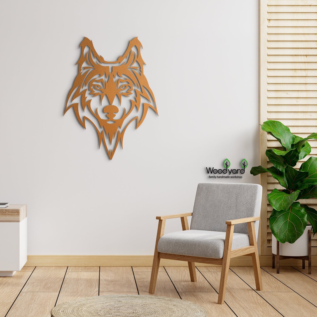 Wooden Wolf Wall Decor, Wolf Wall Sign, Wolf Gifts, Nursery Animal ...