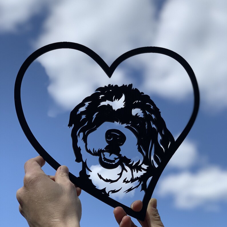 Custom Bernedoodle Art Wood Wall Sign. Pet Portrait Decor Wooden Wall ...