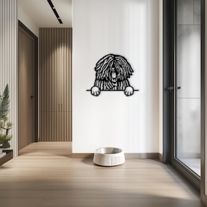 Puli Wall Sign Wood Wall Art. Custom Puli Dog Room Decor, Dog Portrait ...