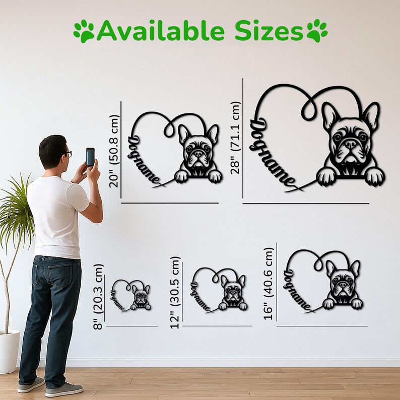 Personalized Dog Name Wall Sign, Custom Pet Portrait Wooden Wall ...