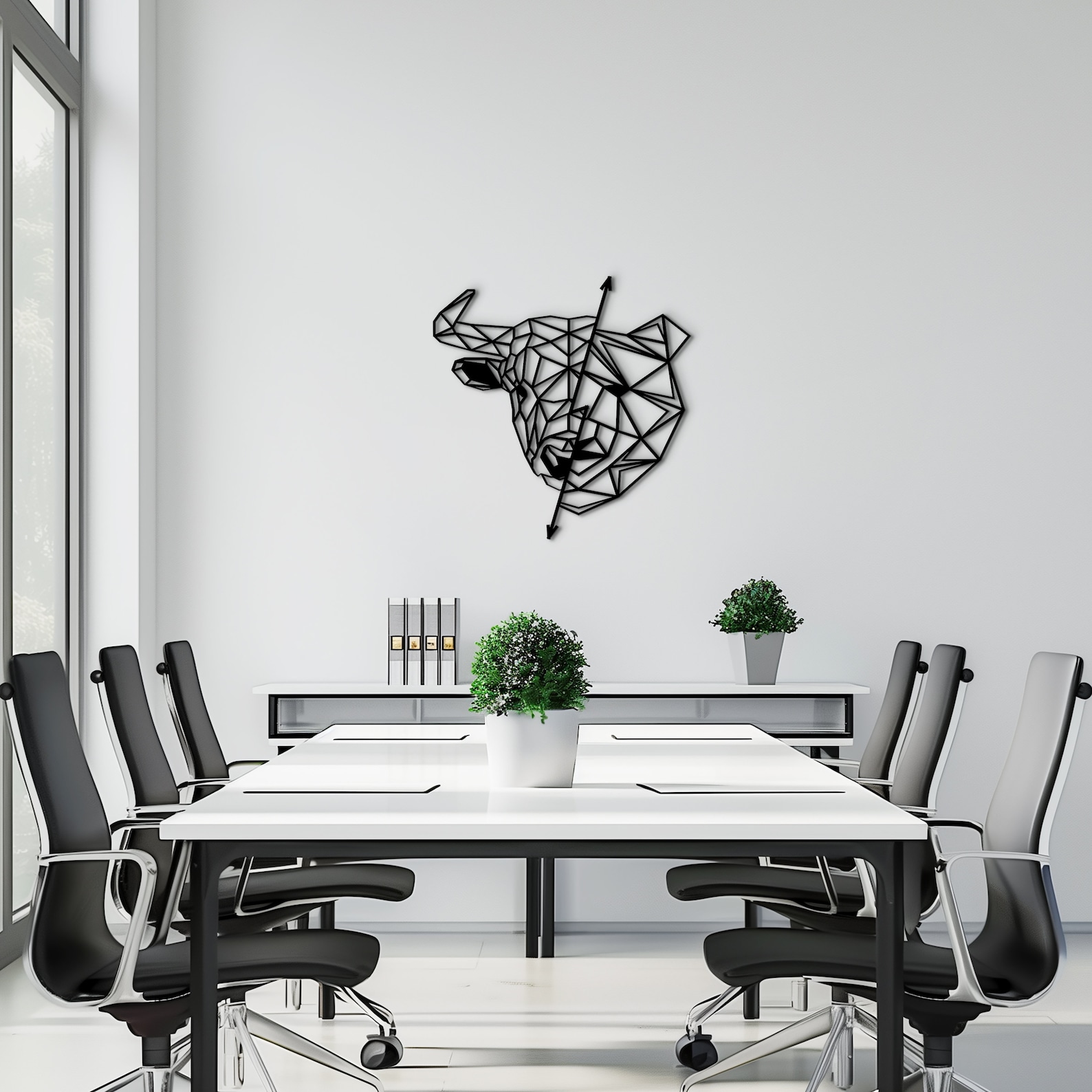 Bull and Bear Wall Art, Trading Room Decoration Wooden Wall Decor ...
