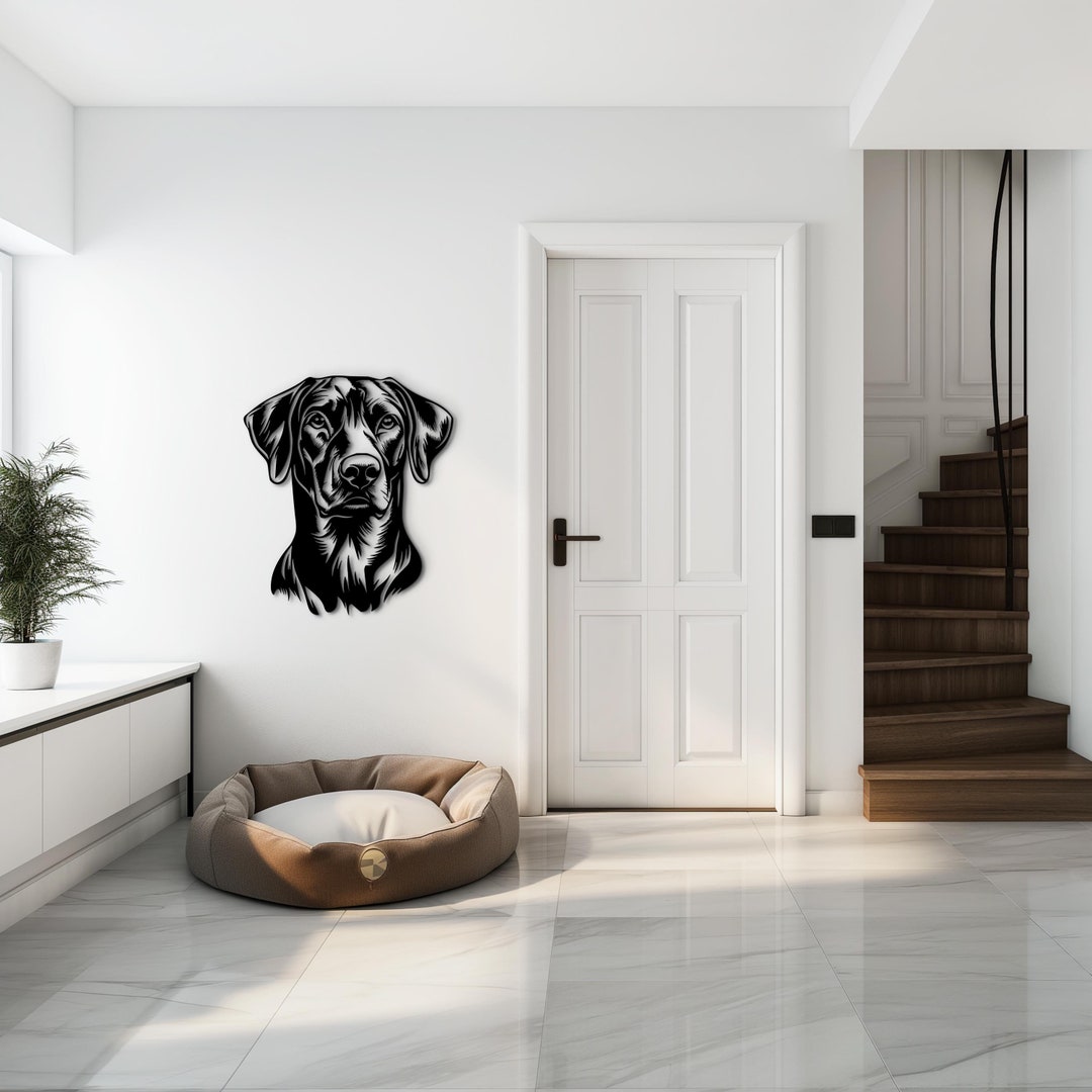 Rhodesian Ridgeback Art Wooden Wall Decor. Dog Portrait Wall Hanging ...