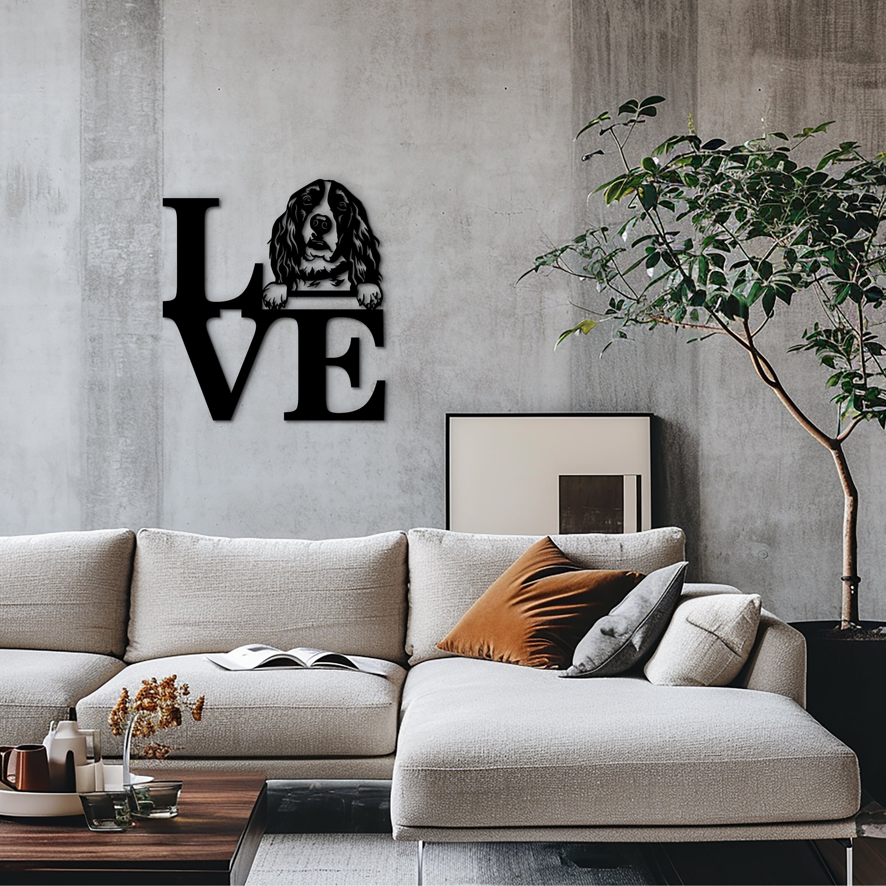 Springer Spaniel Art Wood Wall Sign. English Springer Spaniel Dog Wall ...