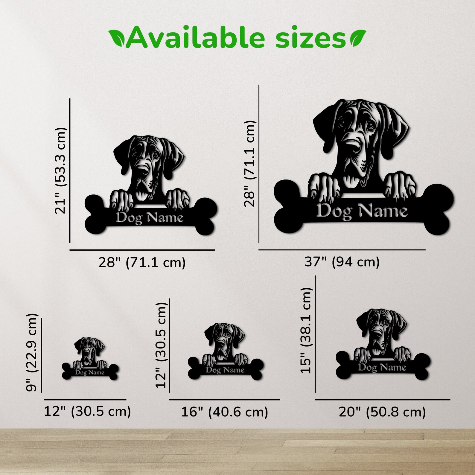 Great Dane Decor Wood Wall Art. Best Dog Dad Ever. Custom Pet Portrait ...