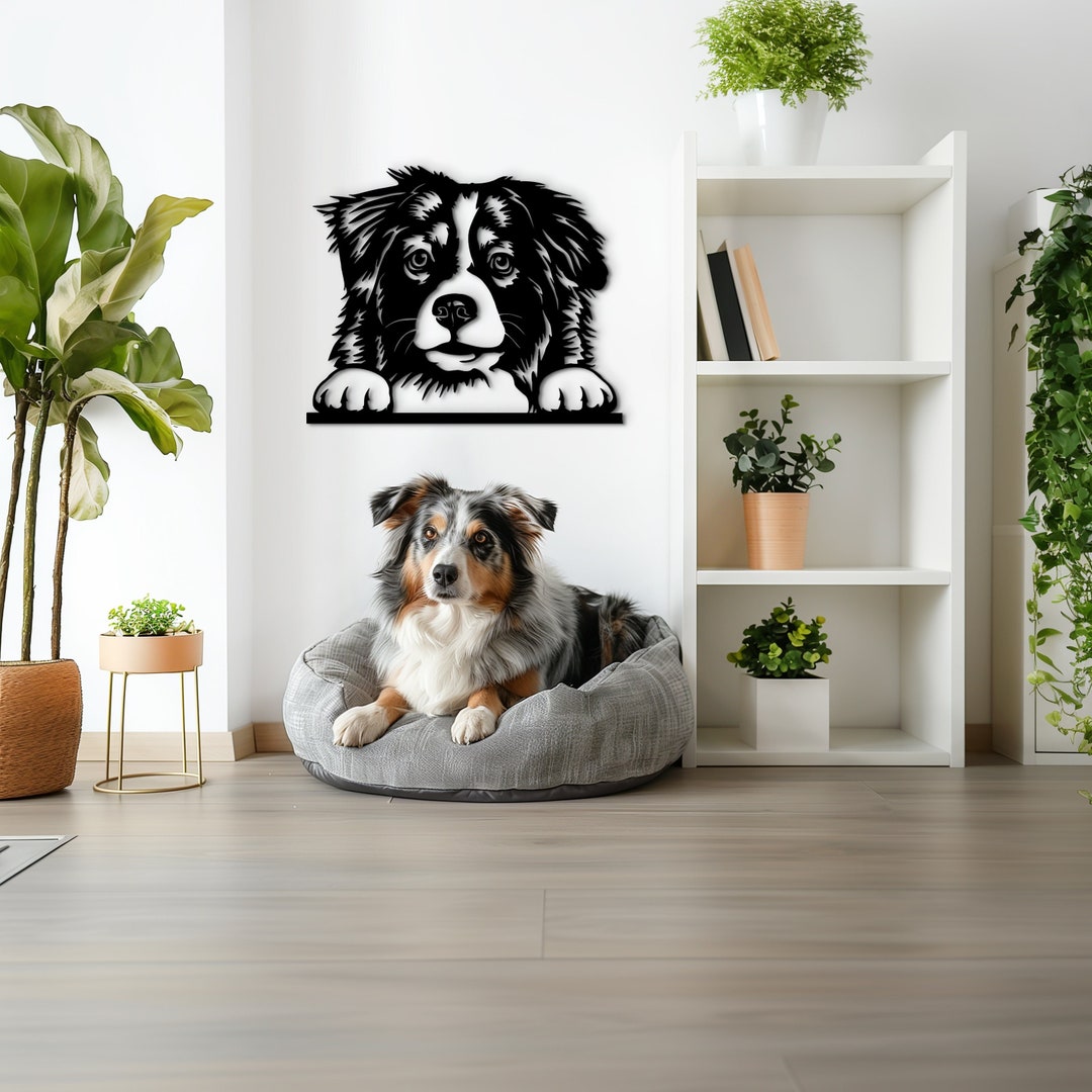 Australian Shepherd Wooden Wall Art. Custom Australian Shepherd Sign ...