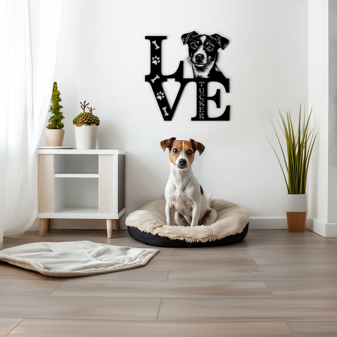 Jack Russell Art Wooden Dog Sign. Personalized Jack Russell Terrier ...