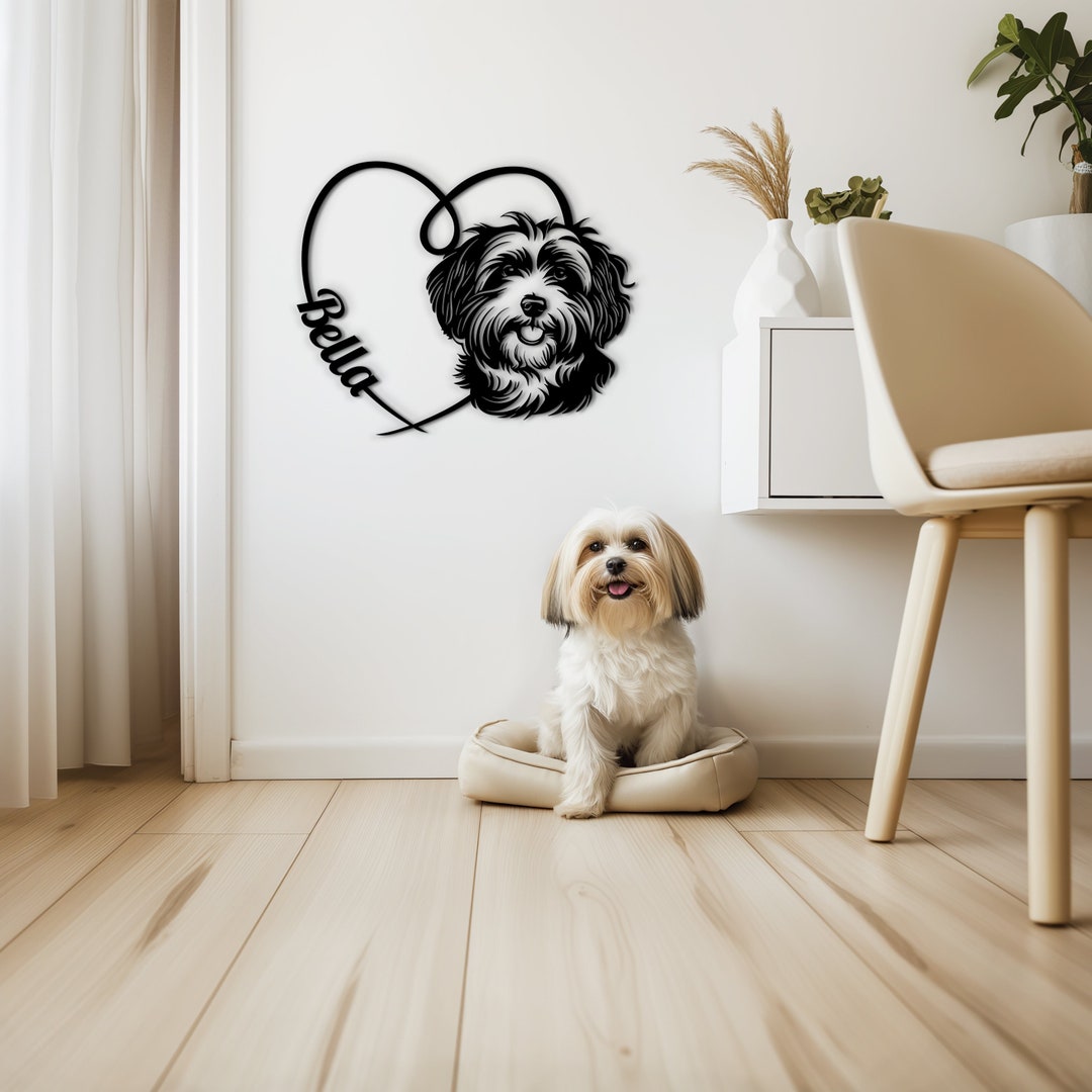 Havanese Wall Art Wooden Dog Sign. Custom Havanese Pet Name Wall ...
