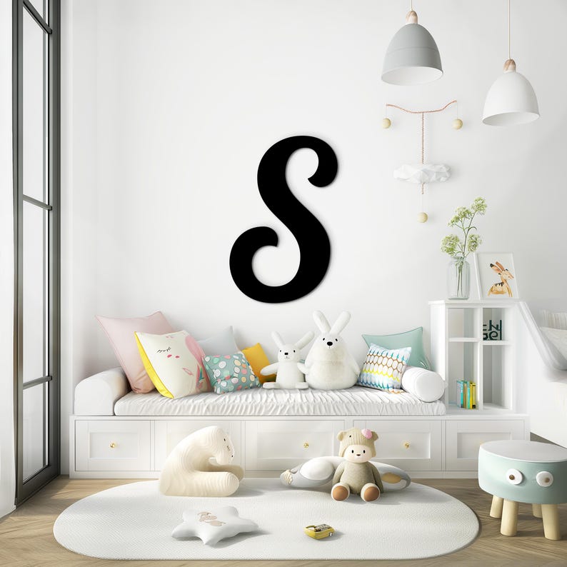 Large Wall Letters Decor, Custom Wooden Monogram Sign, Personalized ...