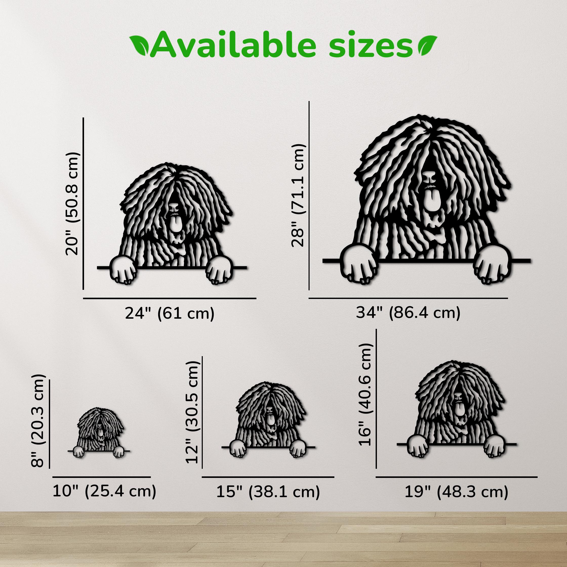Puli Wall Sign Wood Wall Art. Custom Puli Dog Room Decor, Dog Portrait ...