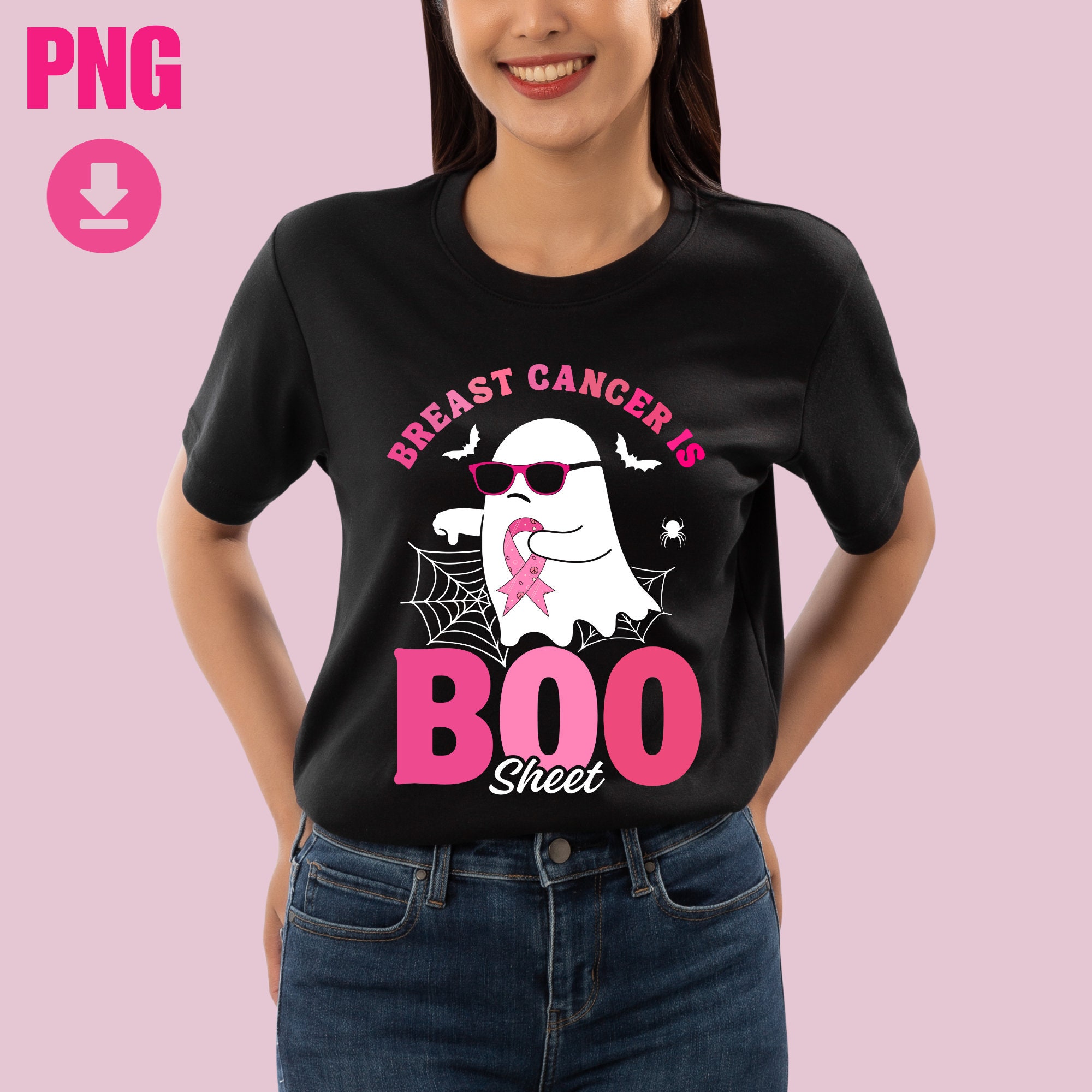 Breast Cancer Awareness Sheet, Pink Ribbon Boo Sheet, Spooky Breast ...