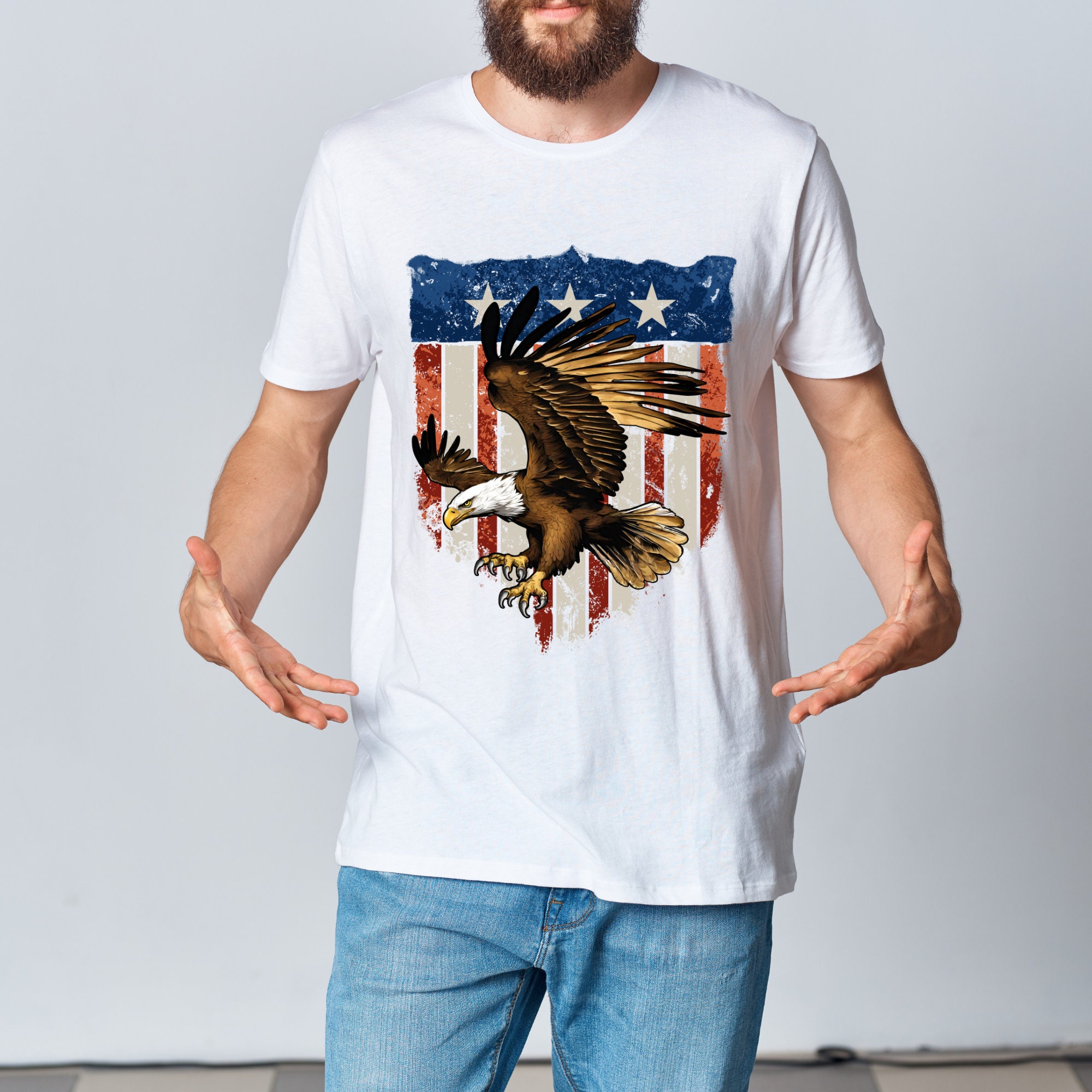 USA Patriotic Eagle Flag PNG, Patriotic Soaring Bald Eagle Png ...