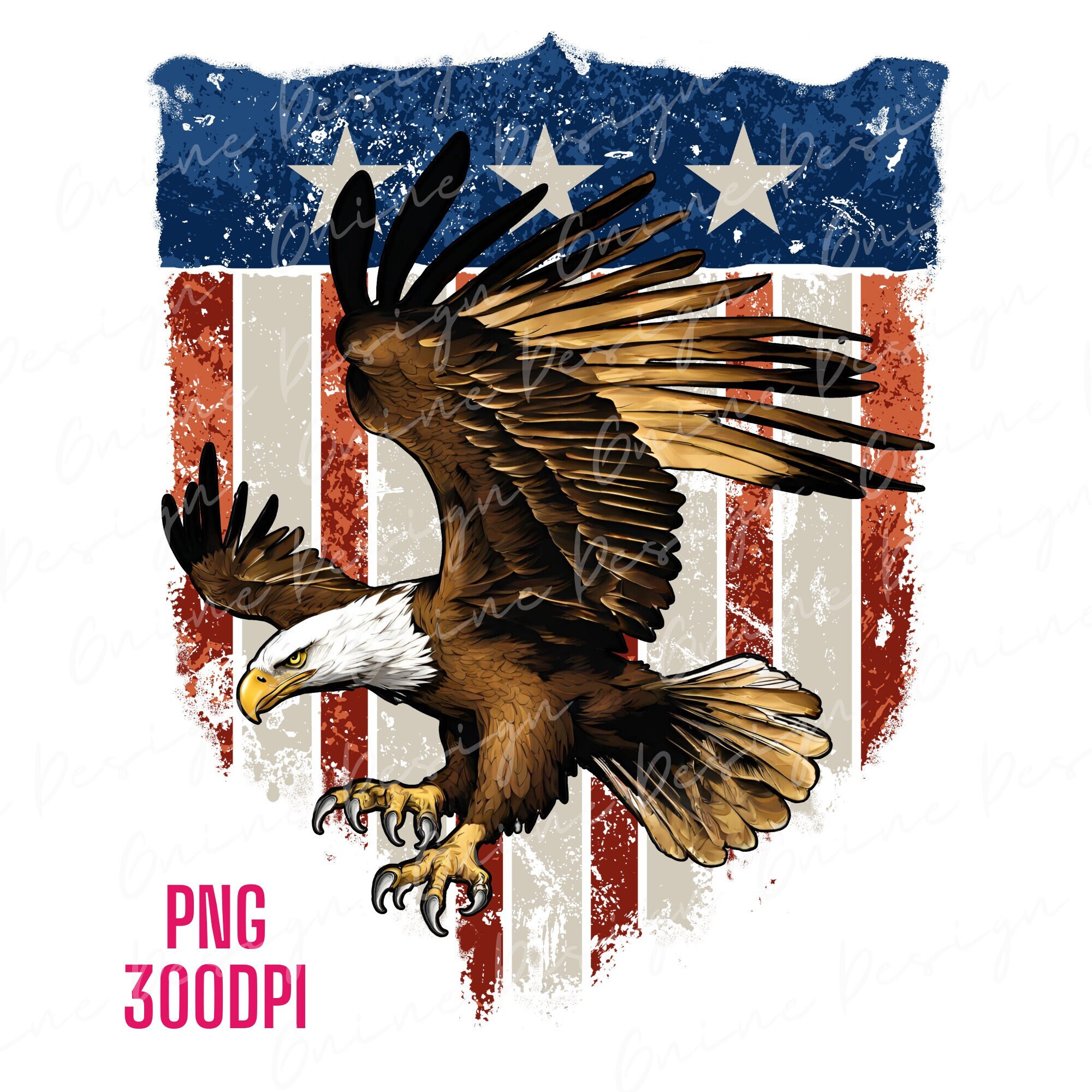 USA Patriotic Eagle Flag PNG, Patriotic Soaring Bald Eagle Png ...