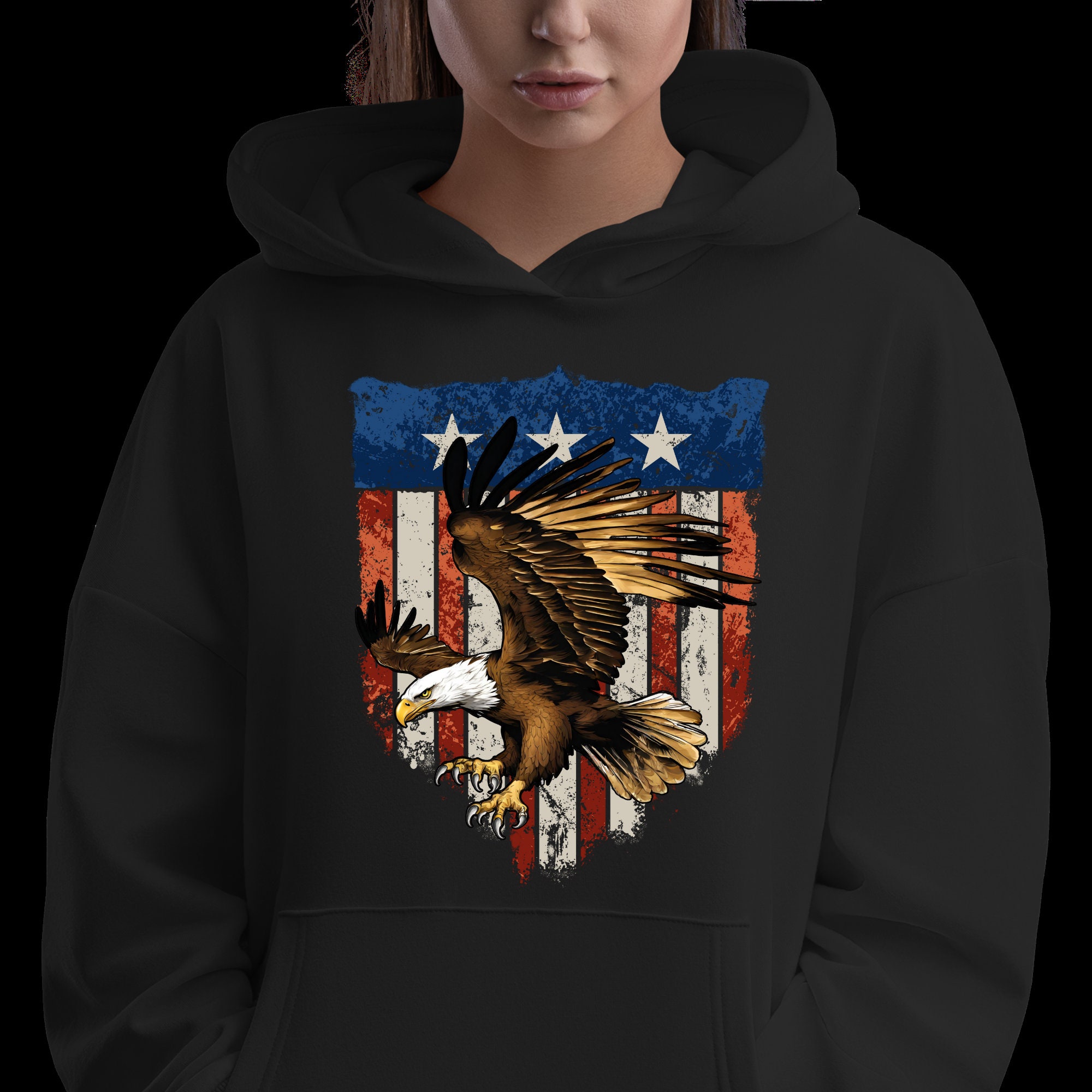 USA Patriotic Eagle Flag PNG, Patriotic Soaring Bald Eagle Png ...