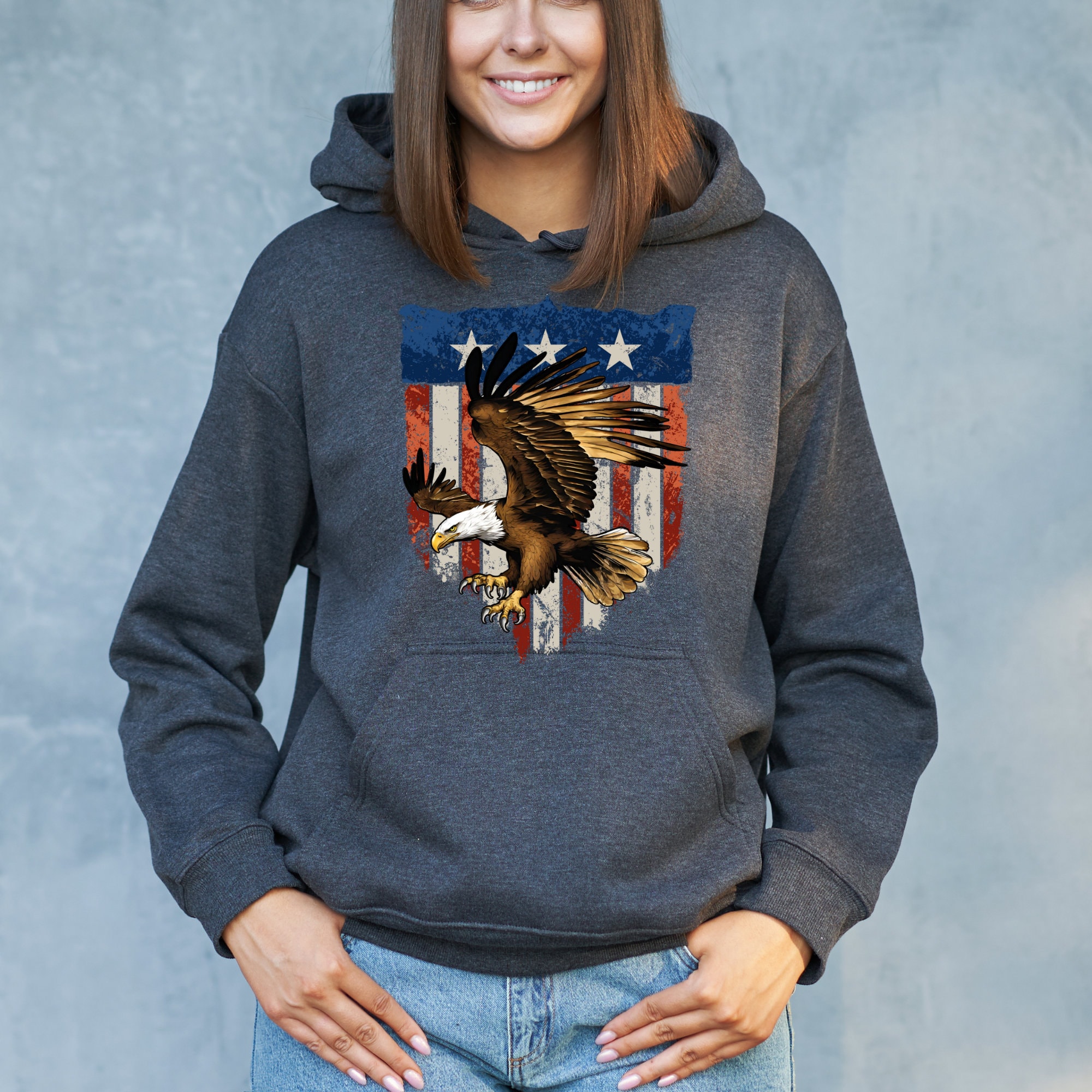 USA Patriotic Eagle Flag PNG, Patriotic Soaring Bald Eagle Png ...