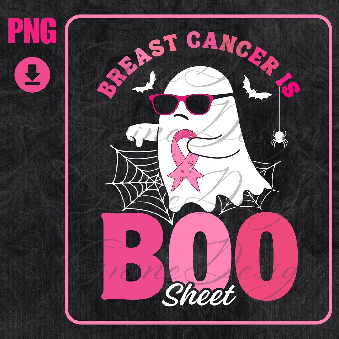 Breast Cancer Awareness Sheet, Pink Ribbon Boo Sheet, Spooky Breast ...