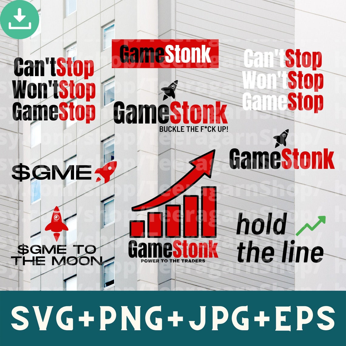 Gamestop GME to the Moon ,gamestonk Bundle SVG,PNG Digital Dowload - Etsy