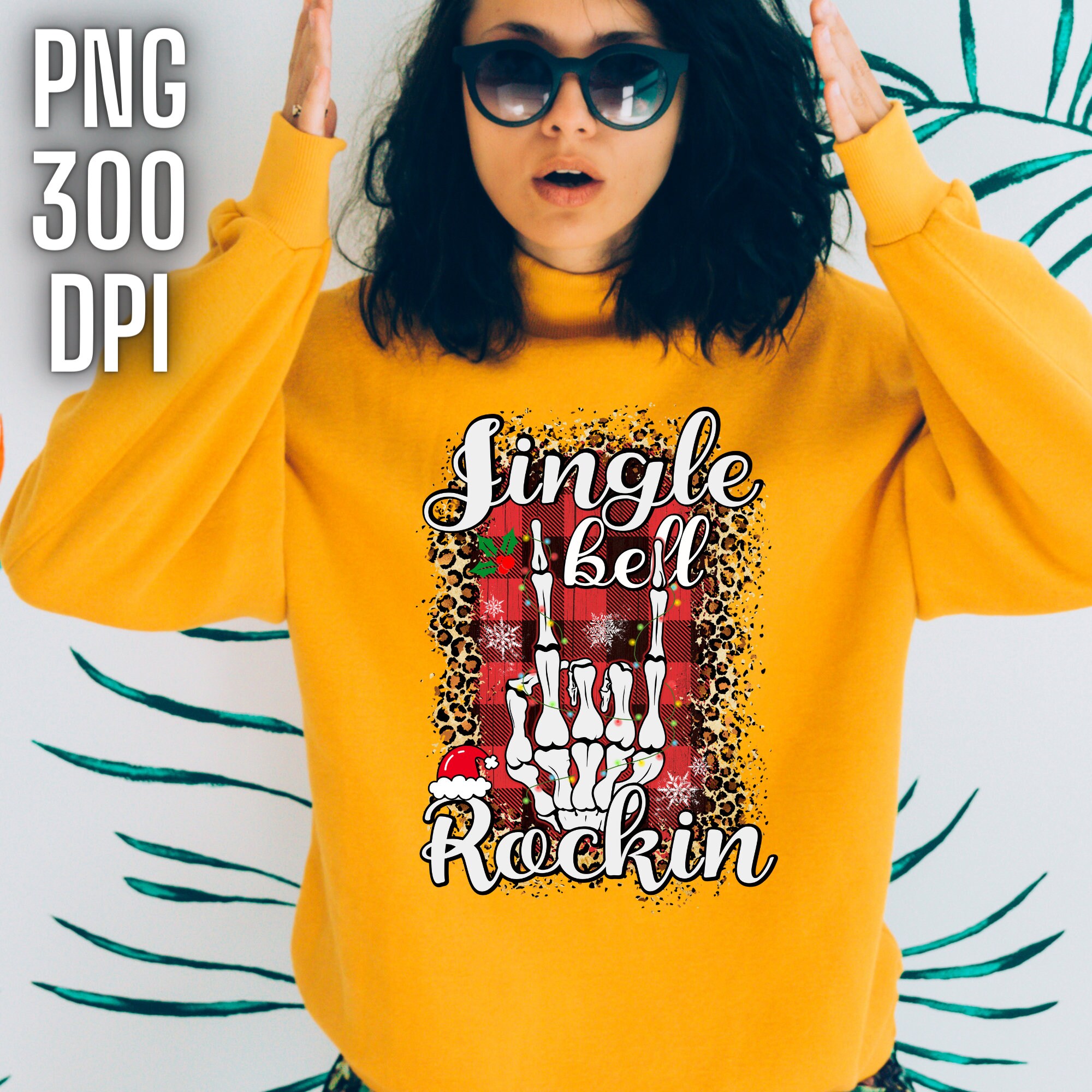 Jingle Bell Rockin’ Png Download-skeleton Hand Rock Sign Png ...