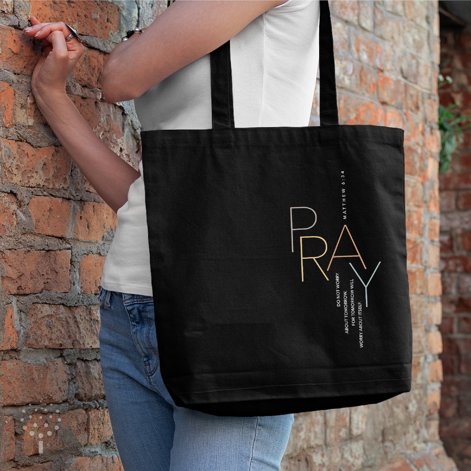 Pray Christian Tote Bags, Bible Scripture Tote Bag, Organic Cotton Bag ...