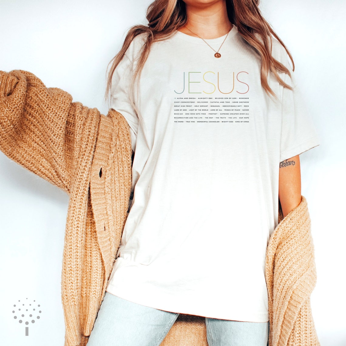 Jesus Isnames of God Typography Graphic Christian Shirts Names of God ...