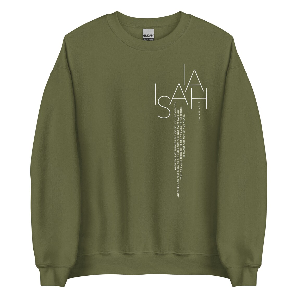 Isaiah 43:2 Bible Verse Christian Sweatshirts, Christian Apparel ...