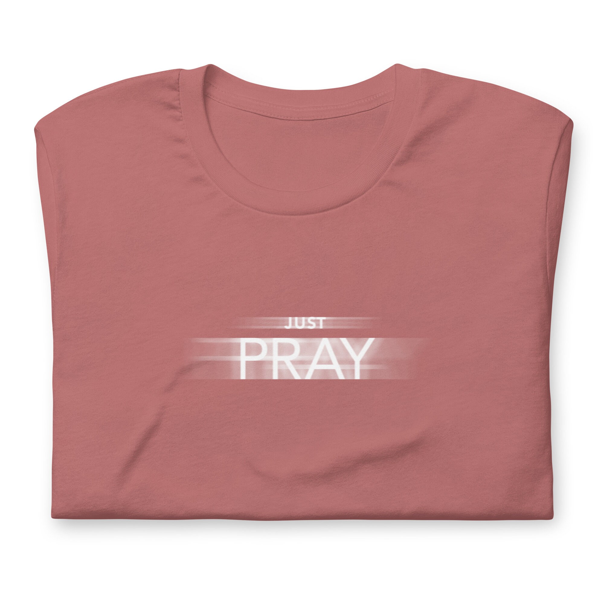 Just Pray Minimalist Christian Graphic Shirts Blurred Type - Etsy